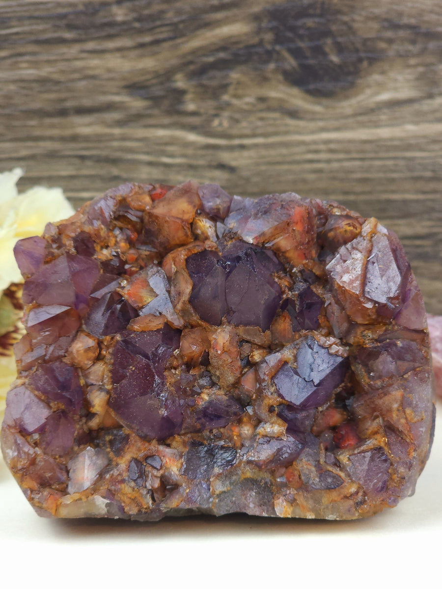 Alien Amethyst with Hematite Iron Inclusions Druzy Cluster Specimen ...